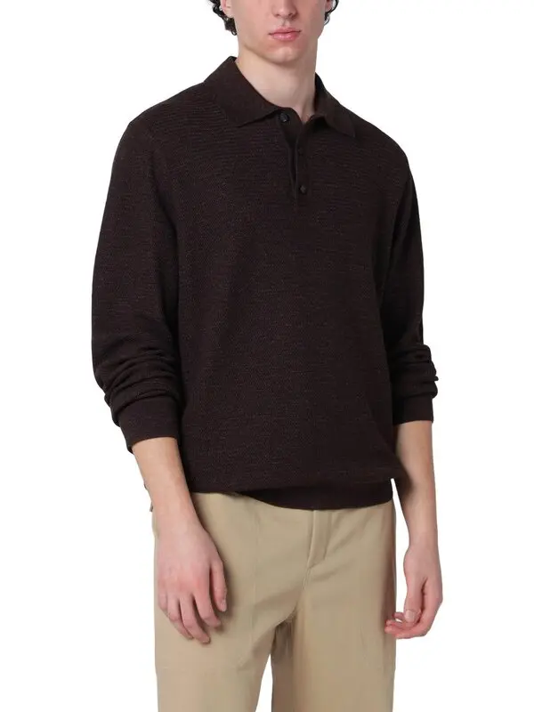 Loro Piana Gokarna Wool-blend Polo Shirt - Brown