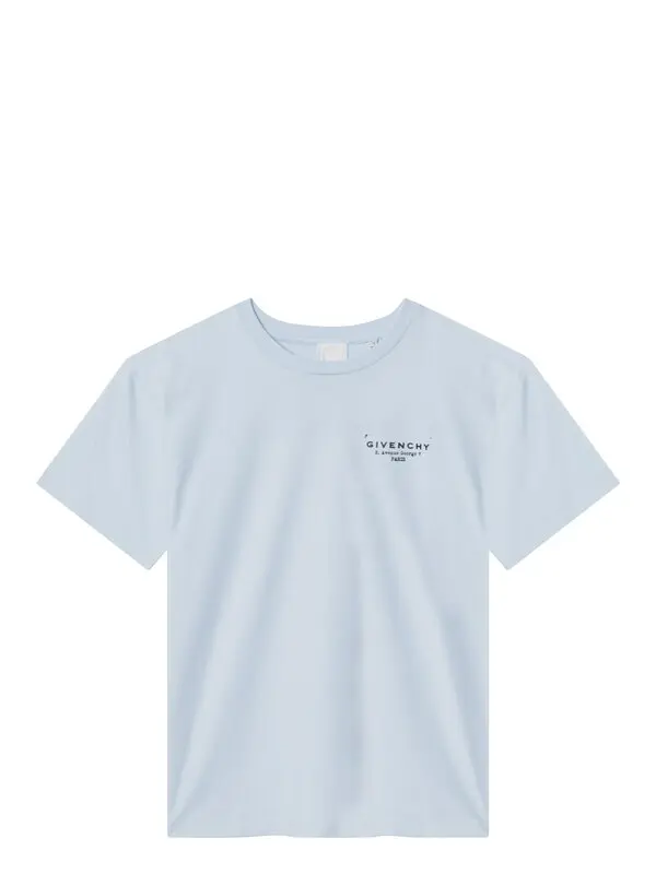 Givenchy T-shirt With Logo Print - Light Blue