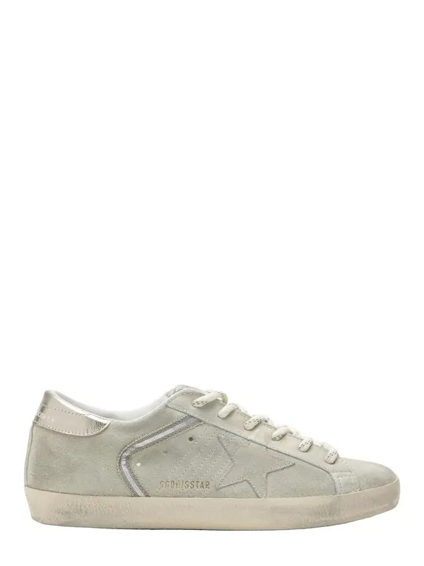 GOLDEN GOOSE Super-star Platinum Suede Sneakers - Beige