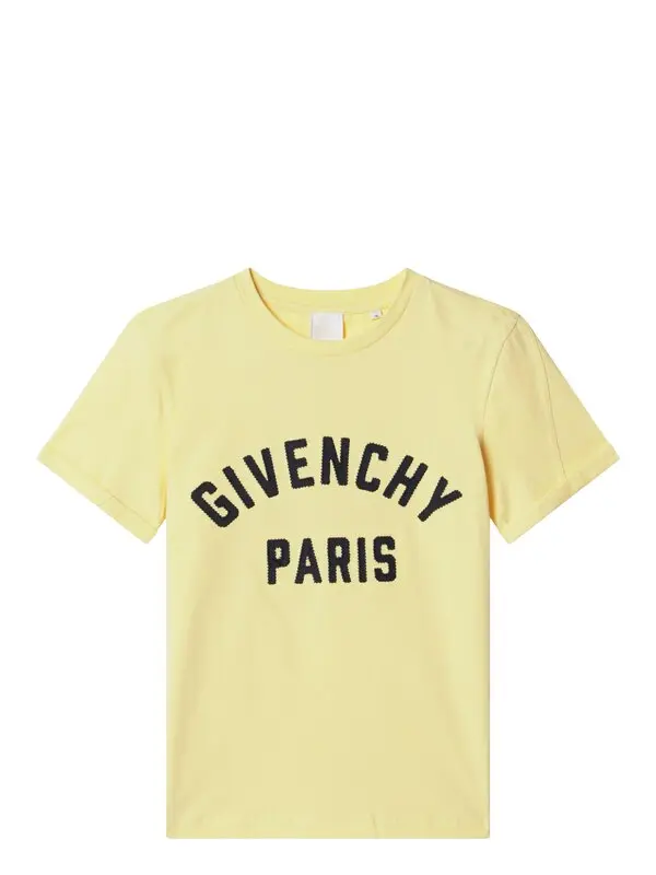 Givenchy T-shirt With Embroidered Logo - Yellow