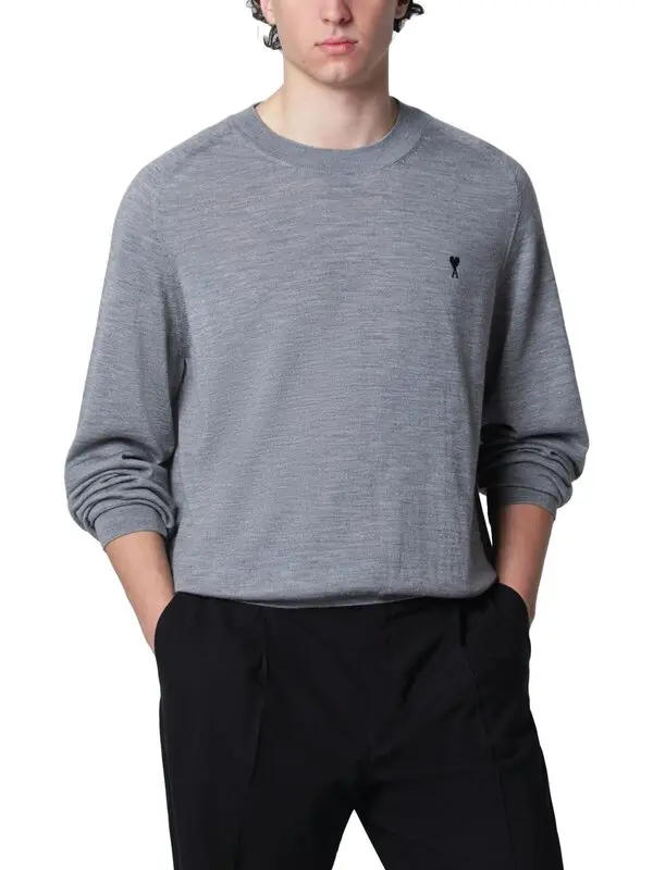 Ami De Coeur Wool Sweater - Grey