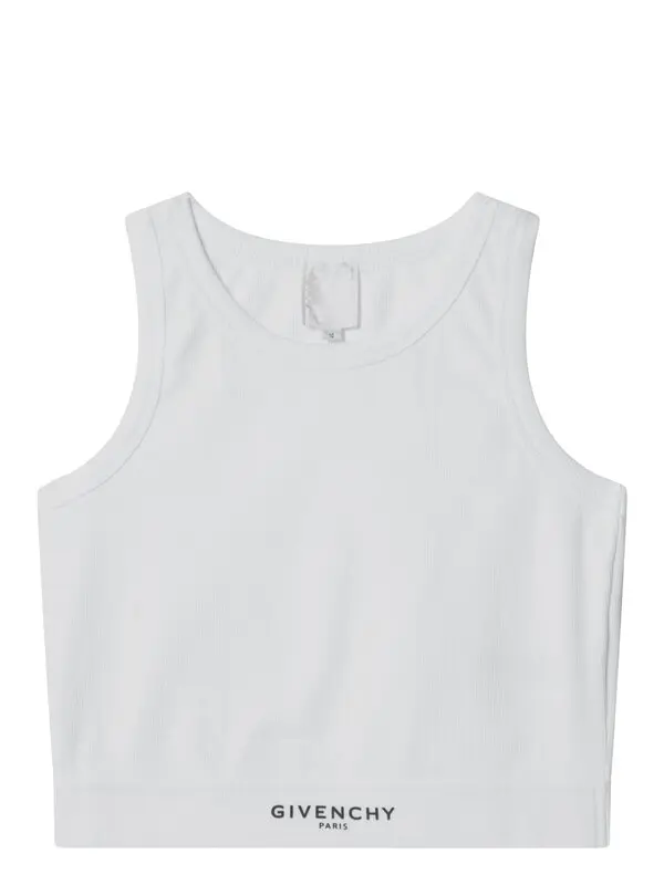 Givenchy Logo Cropped Top - White