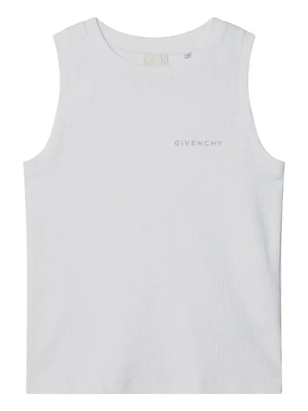 Givenchy Ribbed Tank Top With Logo - White