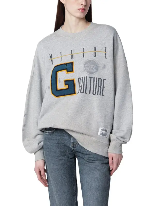 GOLDEN GOOSE College Logo Sweatshirt - Grey