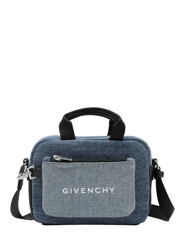 Givenchy Denim Hand And Shoulder Bag With Logo - Blue