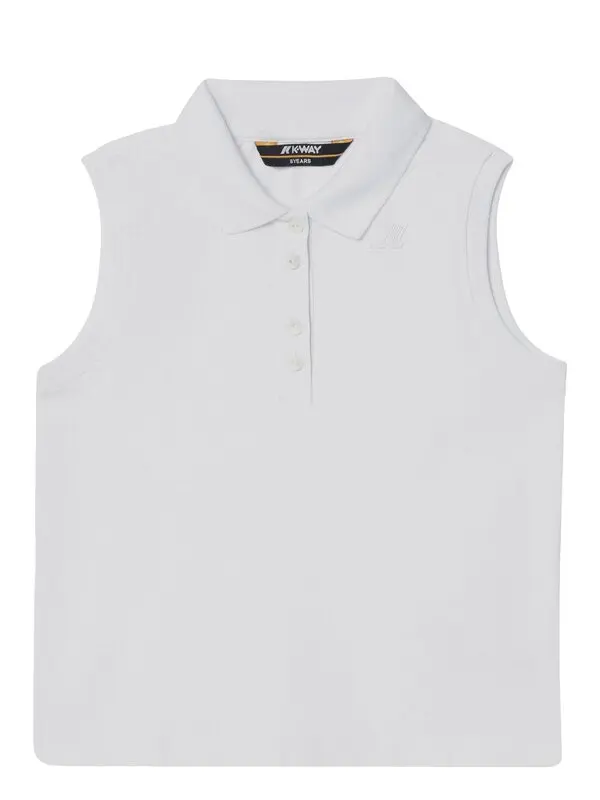 K-WAY Sleeveless Cotton Polo - White