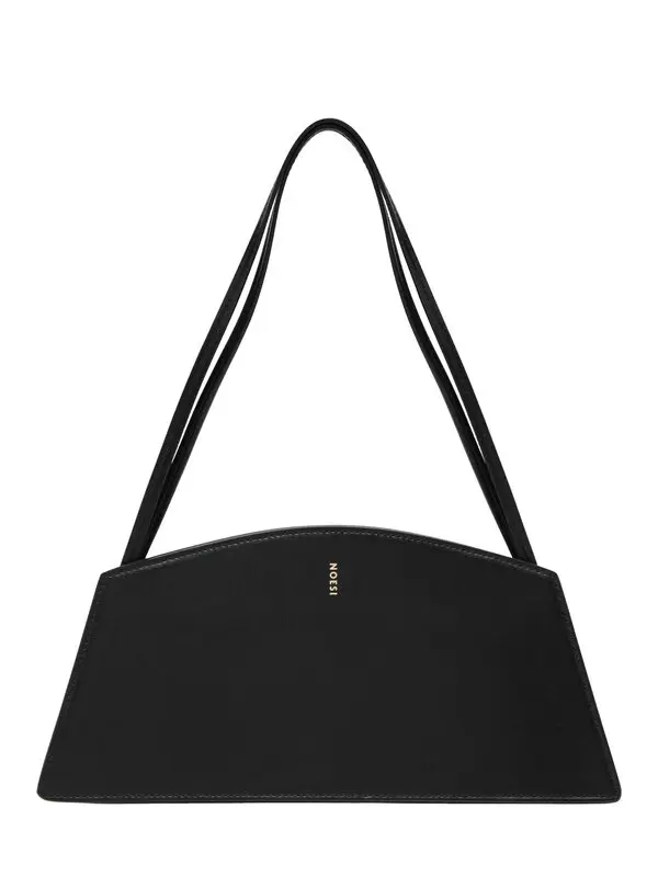 NOESI Smooth Leather Shoulder Bag - Black