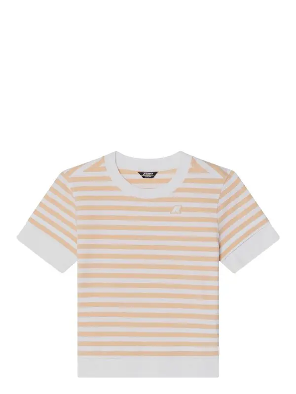 K-WAY Striped Cotton Blend T-shirt - Multicolor