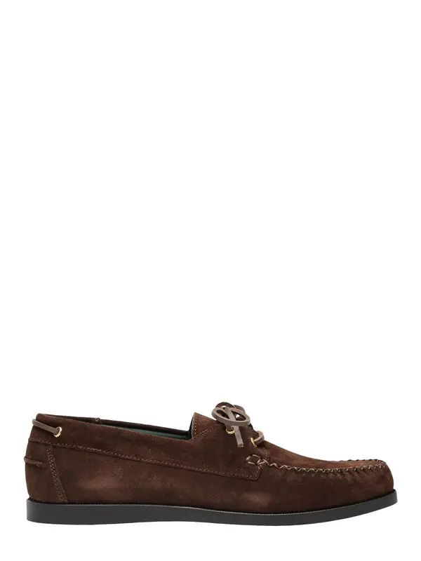 VINNY'S Boat Shoe In Suede - Brown