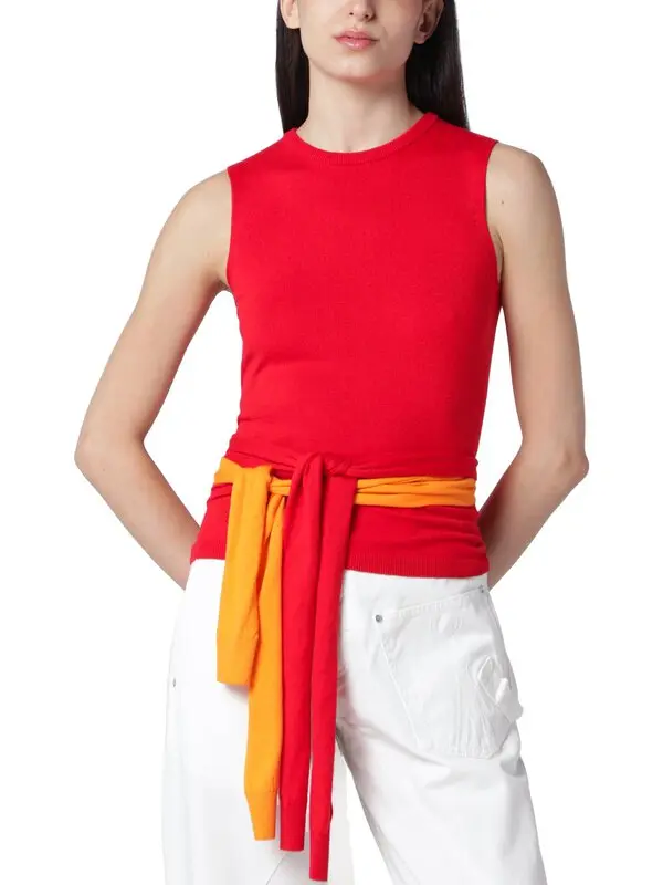 JW Anderson Tank Top With Waist Ties - Red