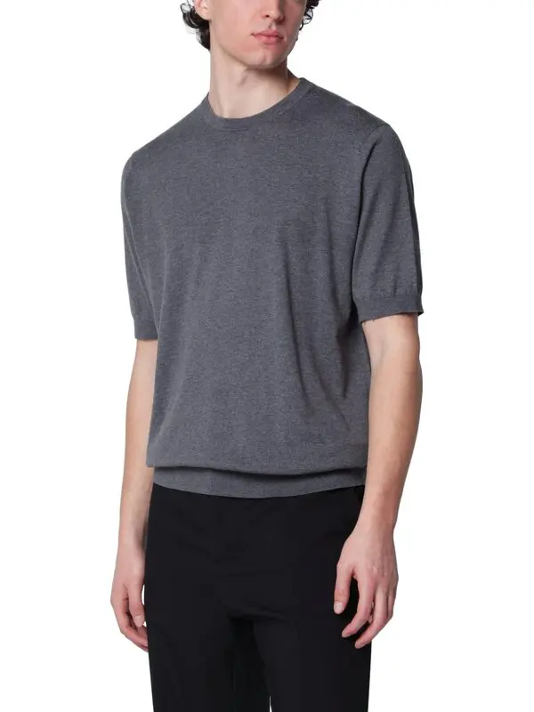 John Smedley Kempton Cotton Sweater - Grey