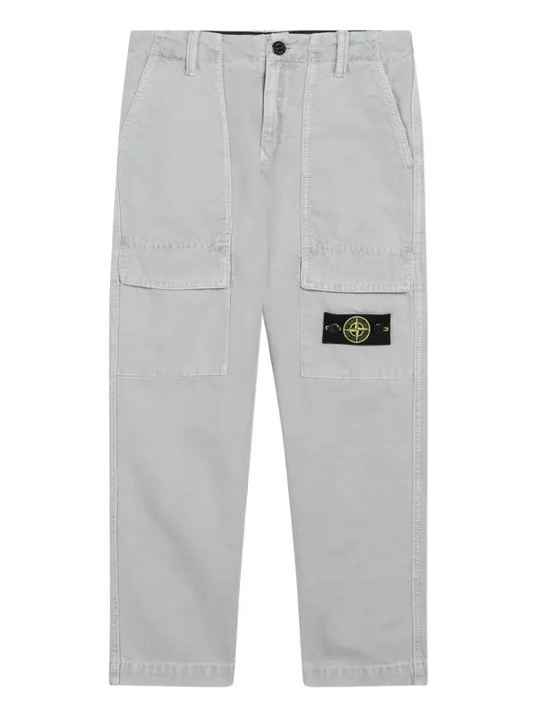 Stone Island Pearl Cotton Trousers - Grey