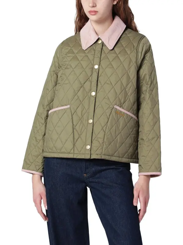 Barbour Liddesdale Cropped Icons Quilted Jacket - Green