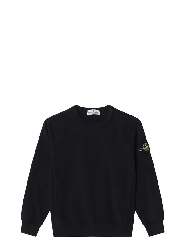 Stone Island Cotton Crewneck Sweatshirt - Black