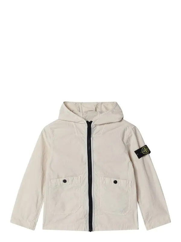 Stone Island Water-repellent Hooded Jacket - White