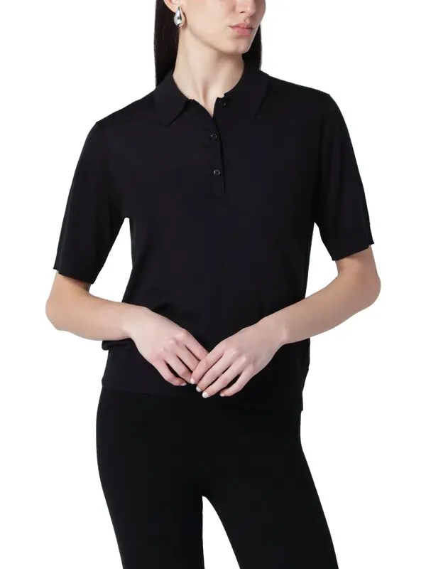 Loulou De Saison Migo Fluid Cashmere Polo - Black