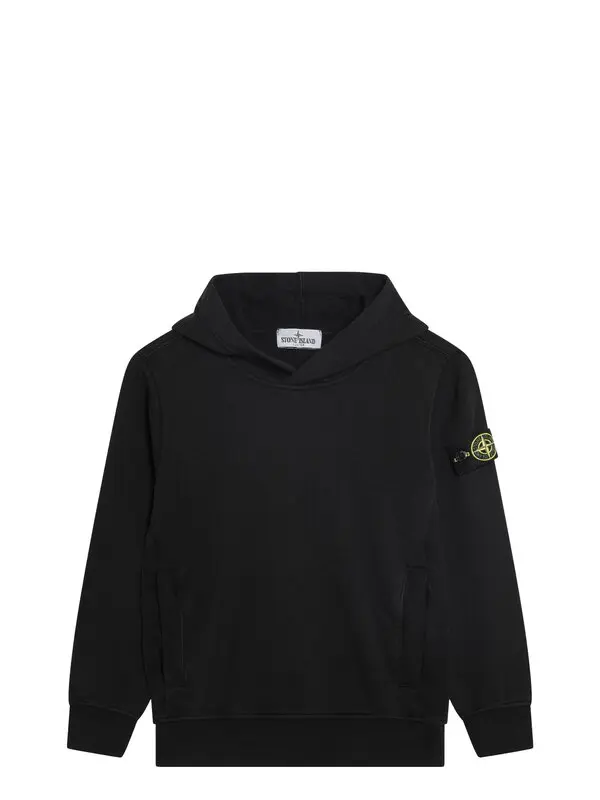 Stone Island Hooded Sweatshirt - Black