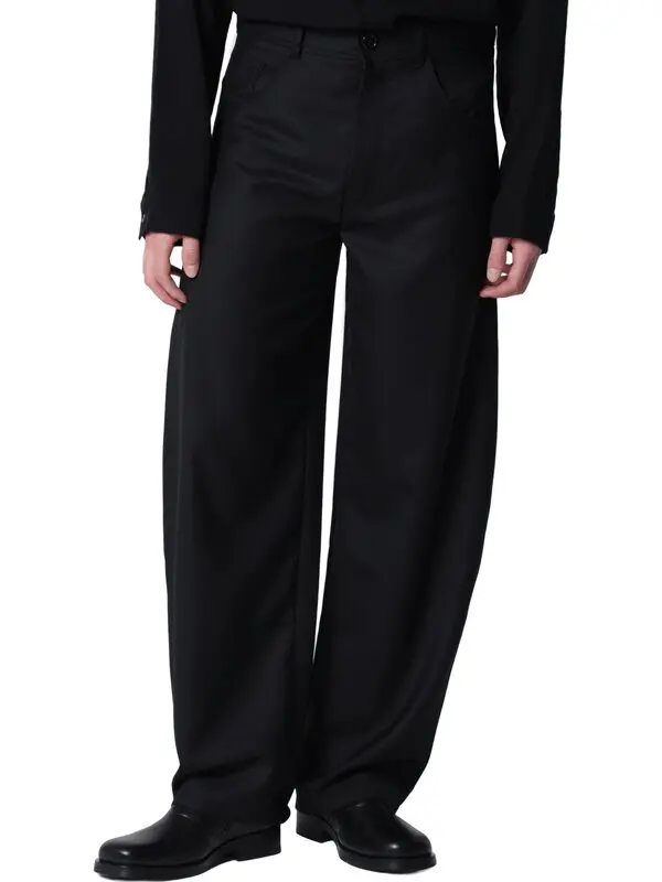 Séfr Wool-blend Trousers - Black