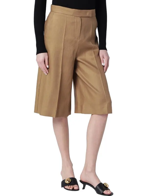 Max Mara Linen Bermuda Shorts - Beige