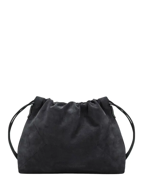 Brunello Cucinelli Suede Pouch With Monile Detailing - Blue
