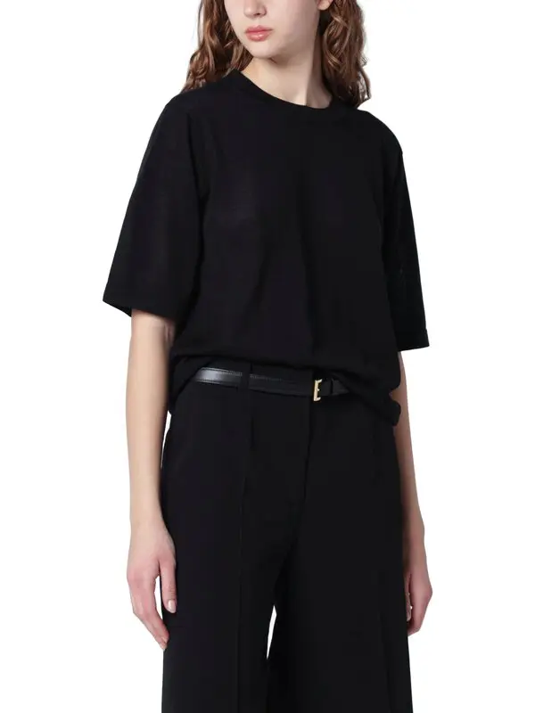 Loulou De Saison Nala Fluid Cashmere Top - Black