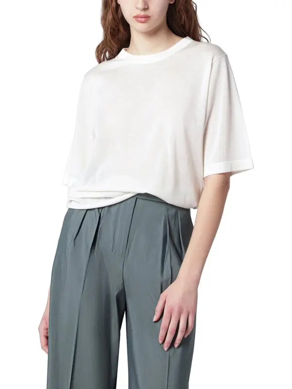 Loulou De Saison Fluid Cashmere Top - White