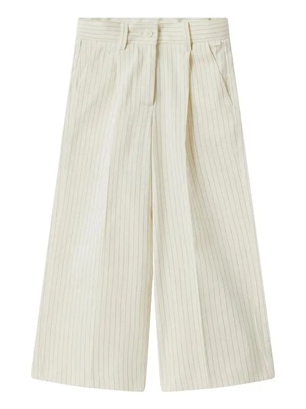 IL GUFO Pinstriped Cotton Pants - White