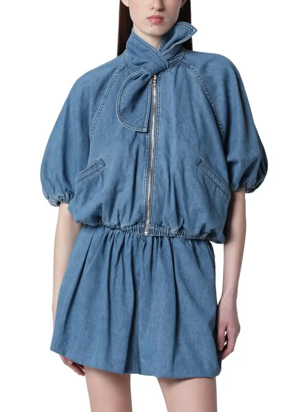 PATOU Volume Blouson Tied - Light Blue