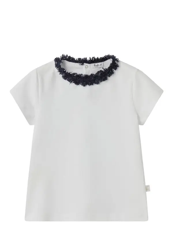IL GUFO T-shirt With Frayed Neckline - White