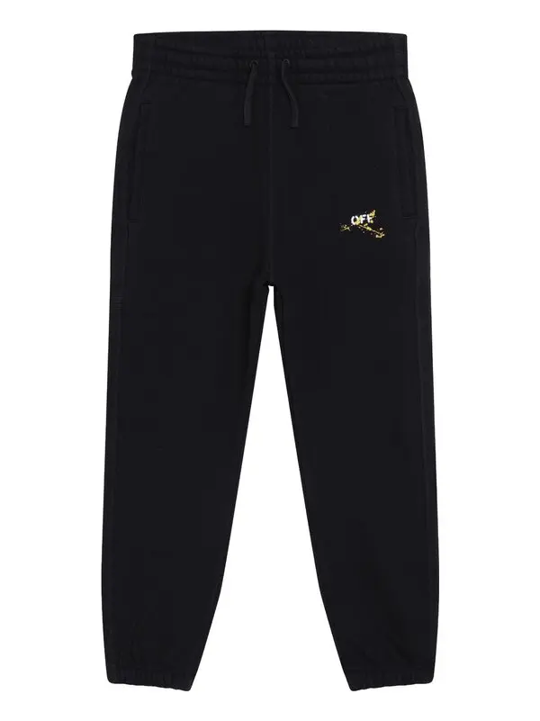 OFF-WHITE™ Diagonal Splat Logo Jogging Trousers - Black