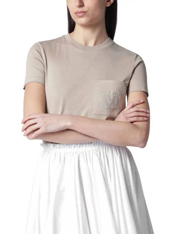 Max Mara Cotton Jersey T-shirt - Beige