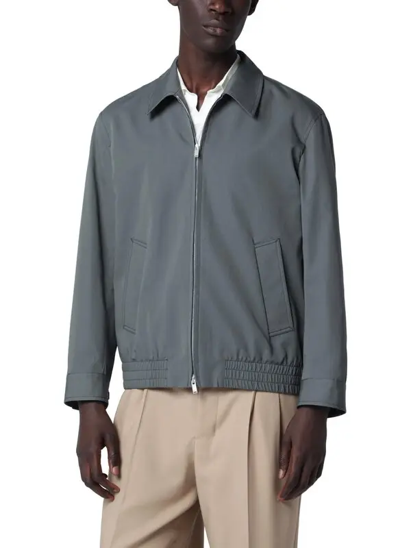 LARDINI Cotton-silk Zip Jacket - Beige