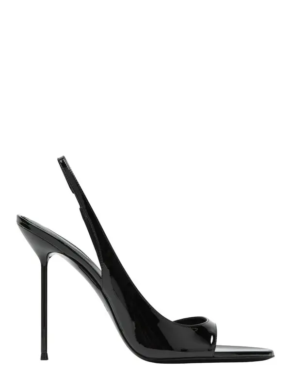 Paris Texas Patent Slingback Sandals - Black
