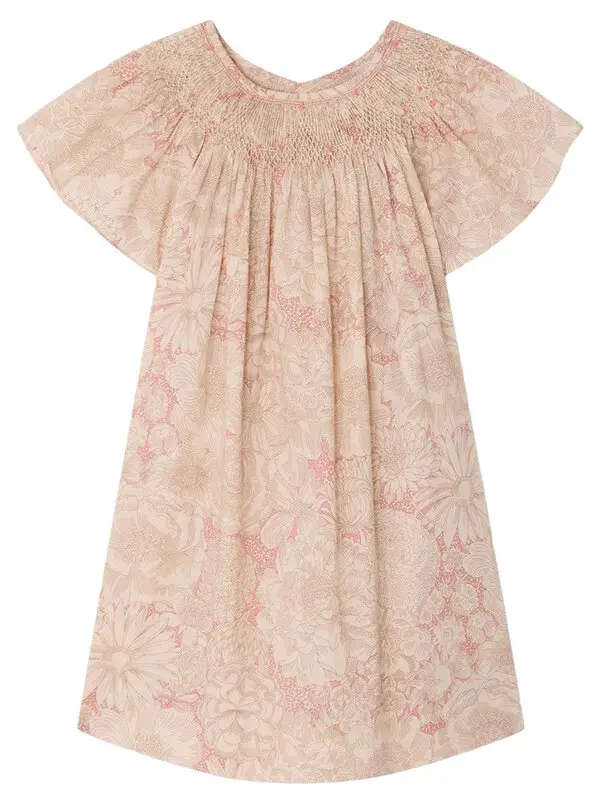 Bonpoint Arlene Dress In Liberty Fabric - Pink