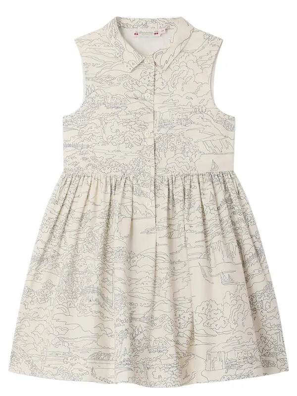 Bonpoint Anne Dress In Liberty Fabric - Beige