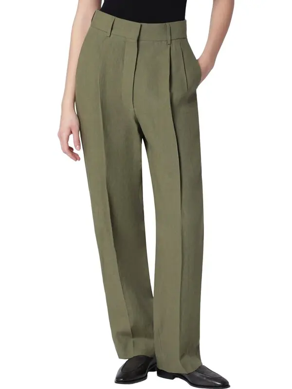 BLAZÉ MILANO Fox Linen Trousers - Green