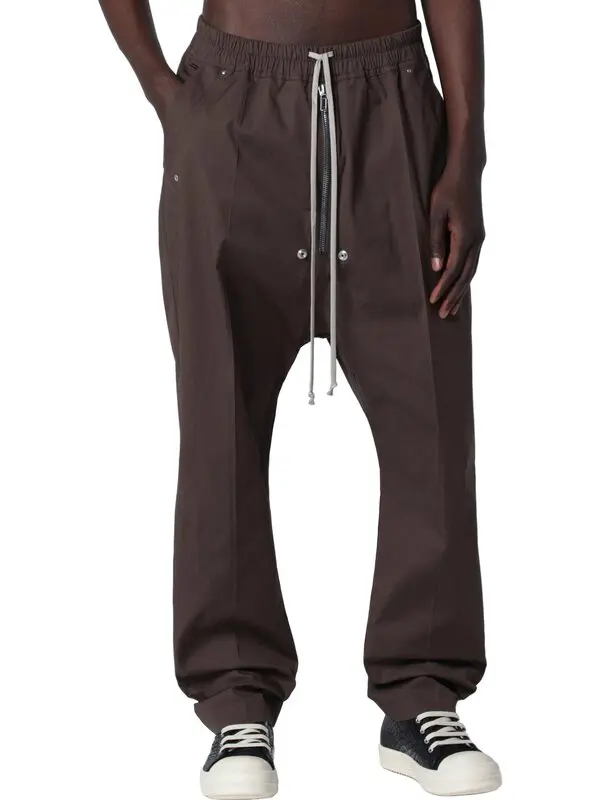 Rick Owens Cotton Blend Bela Trousers - Grey