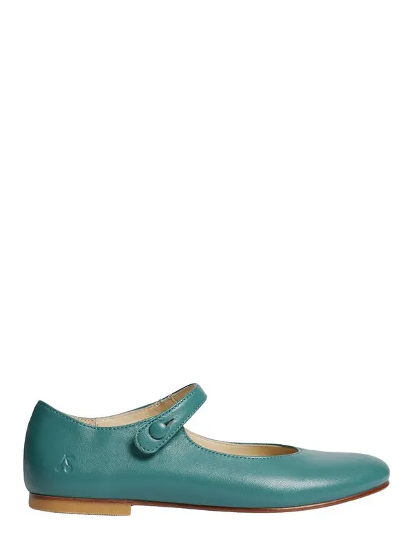 Bonpoint Ella Leather Ballet Flats - Green