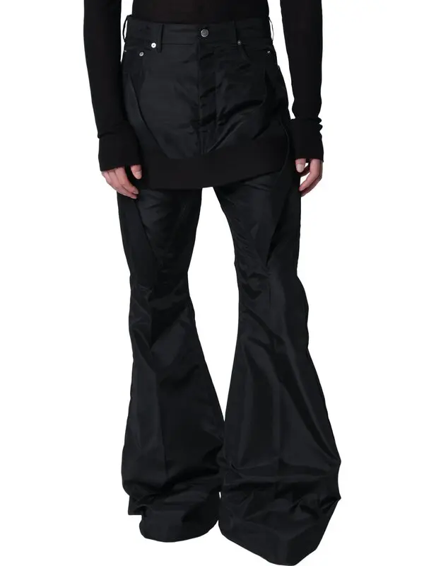 Rick Owens Megastrapped Bolans Nylon Canvas Jeans - Black