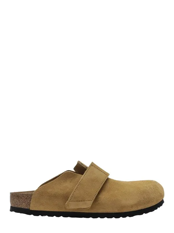 BIRKENSTOCK Loma Suede Leather Clogs - Beige