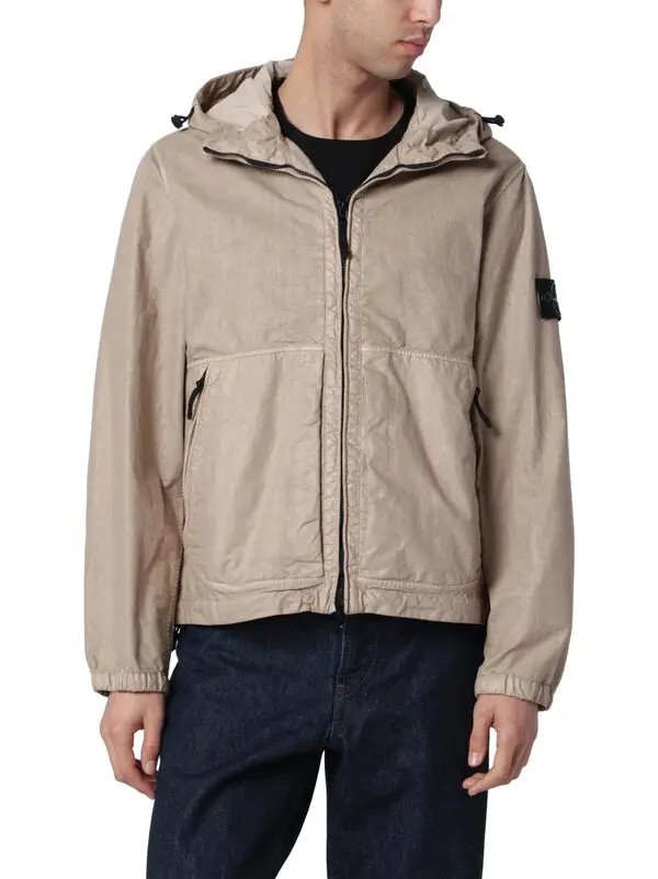Stone Island Nylon Zip-up Jacket - Beige