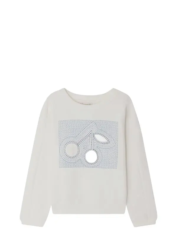 Bonpoint Gena Embroidered Sweatshirt - White