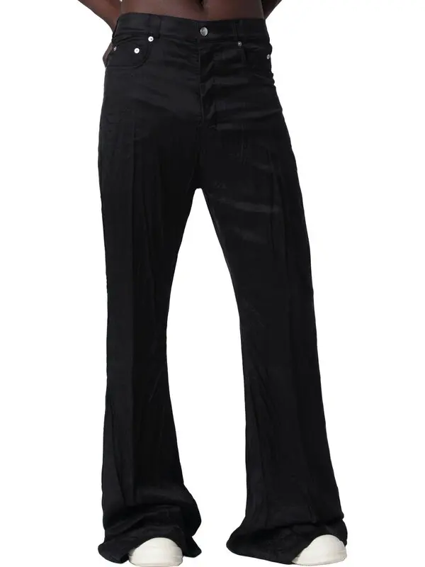 Rick Owens Bolan Bootcut Cupro Twill Jeans - Black