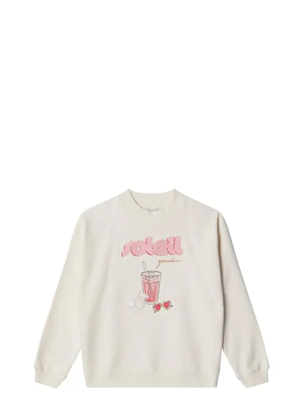 Bonpoint Cotton Crewneck Sweatshirt - Beige