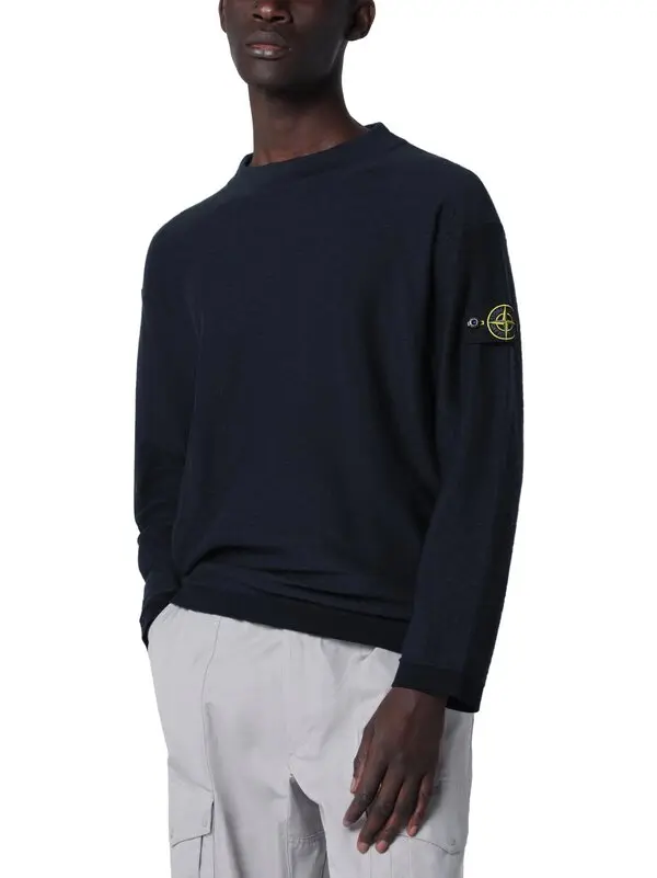 Stone Island Crater Neck Jumper - Blue