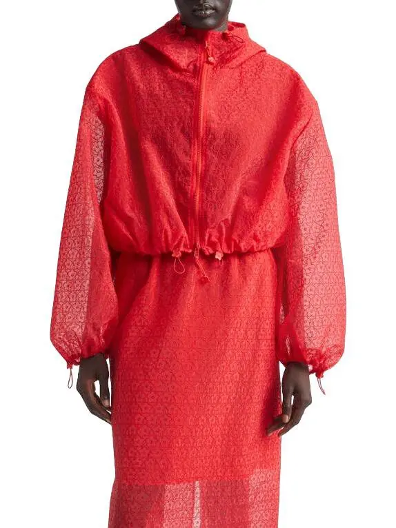 Cecilie Bahnsen Aisha Windflower Embroidered Organza Jacket - Red