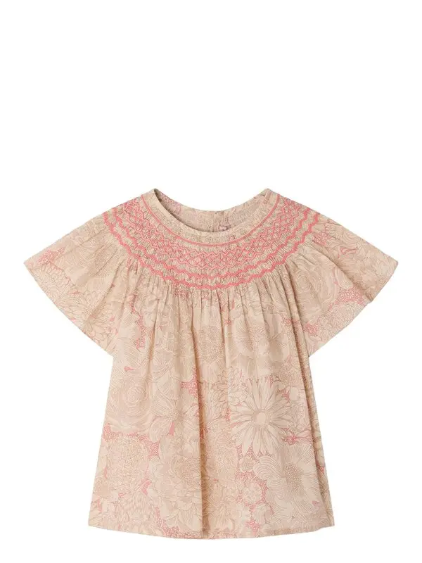 Bonpoint Adelice Liberty Print Blouse - Pink