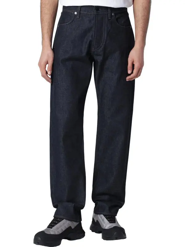 Stone Island Regular Straight Raw Indigo Denim Jeans - Blue