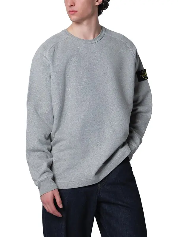 Stone Island Oversized Crewneck Sweatshirt With Raglan Sleeves - Grey