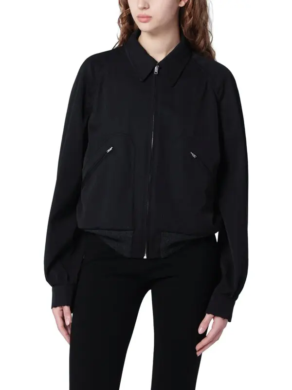 MAISON MARGIELA Zip-up Virgin Wool Jacket - Black
